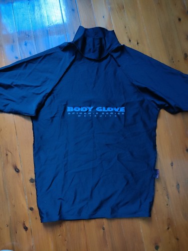 BODY GLOVE RASH VEST SHORT SLEEVE SURF BEACH RASHIE XL, AUST MADE BLACK ...