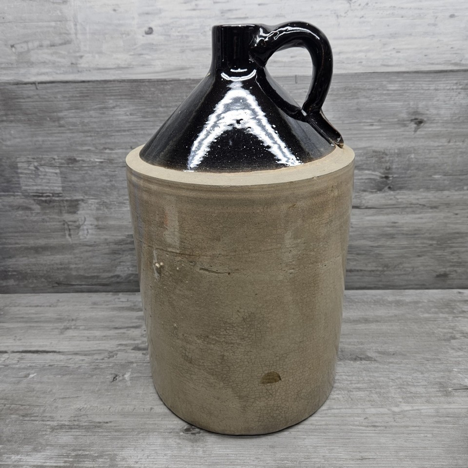 Antique Vintage 3 Gal Gallon Stoneware Jug Brown Tan | eBay