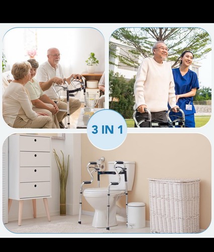 Oasis Space Compact Aluminum Folding Walker Front Wheel Adult Senior ...