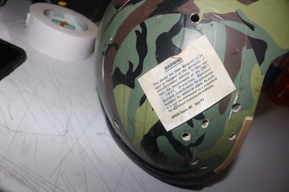 Vietnam era ERDL camo tape USAF HGU-22/P flight pilots helmet #8 | eBay