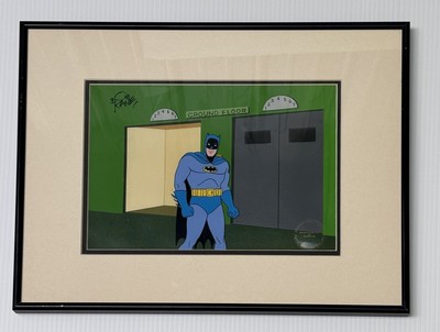 BOB KANE SIGNED 1977 BATMAN Filmation animation production cel RARE ...