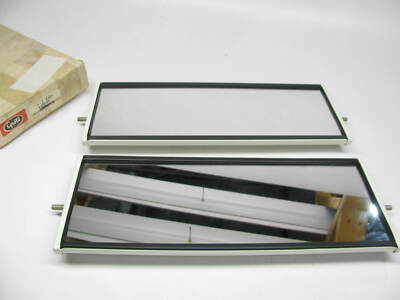 (2) Vintage Grote 16021 6x16 West Coast Box Mirror > WHITE