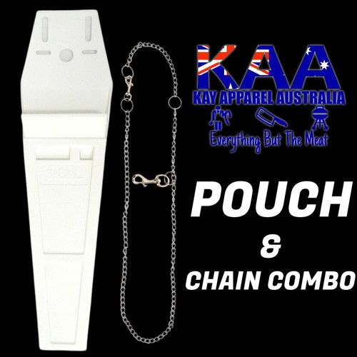 Butchers Knife Pouch Scabbard & Chain Combo Extra Large 12" Double ...
