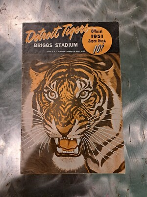 1951 DETROIT TIGERS PROGRAM v NY YANKEES - JOE DIMAGGIO | eBay