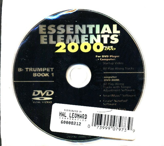 Essential Elements 2000 Plus DVD & CD Trumpet Book 1 Discs Only for ...
