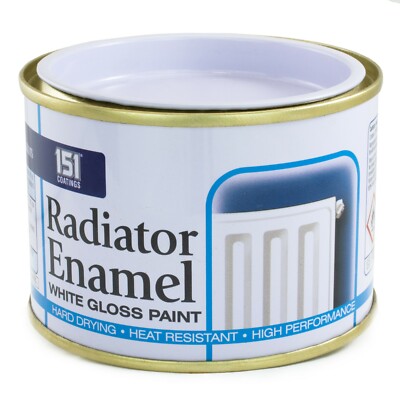 HEAT RESISTANT Radiator Metal Pipe White Gloss Enamel Touch Up Paint ...