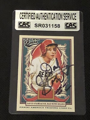 DAVID STAMBAUGH 2013 PANINI GOLDEN AGE SIGNED AUTOGRAPH CARD BAD NEWS ...