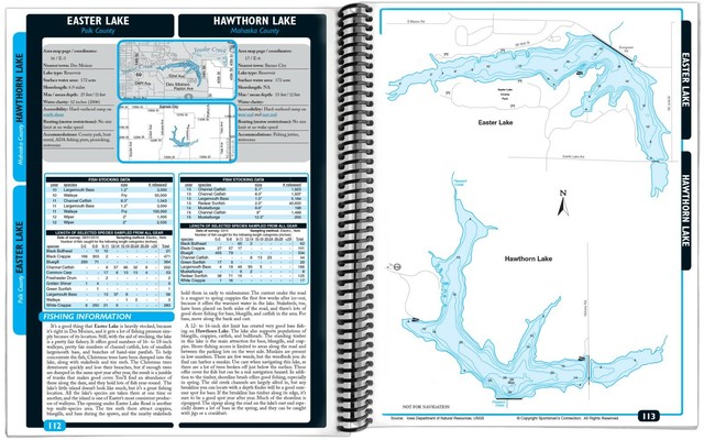 Iowa Fishing Map Guide - Sportsman's Connection | 7601 for sale online ...