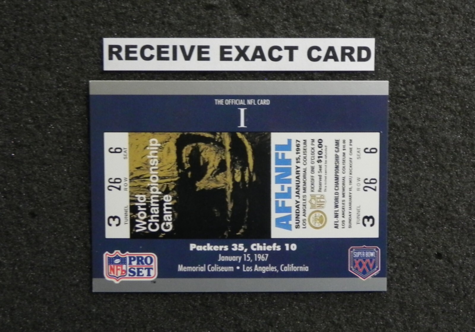 1990 PRO SET AFL-NFL WORLD CHAMPIONSHIP Super Bowl Facts Card #1 | eBay