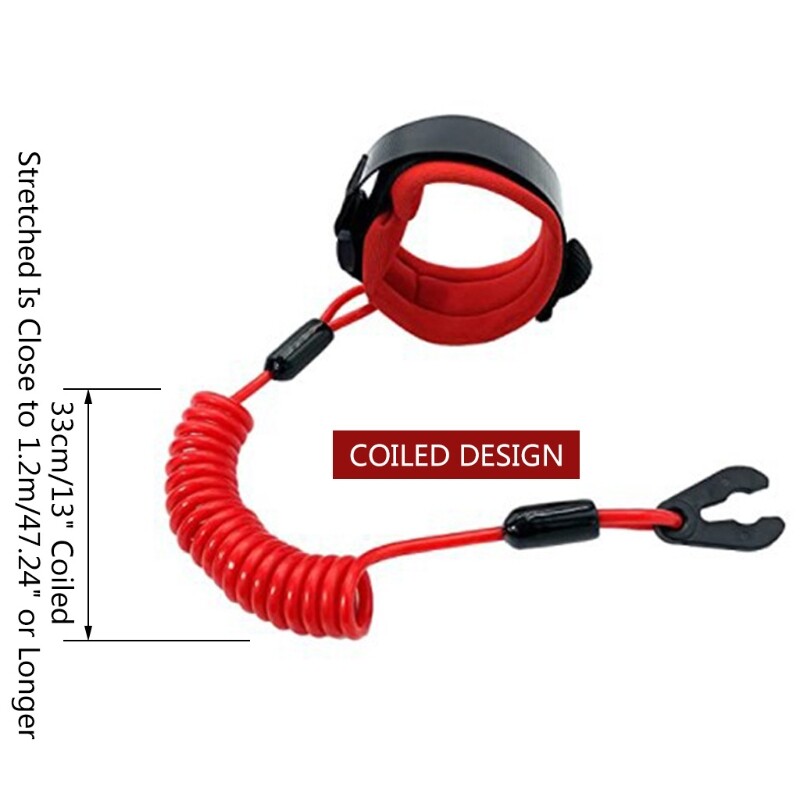 2Pcs Wearproof Floating Safety Lanyard Ignition for Key Stop Switch | eBay