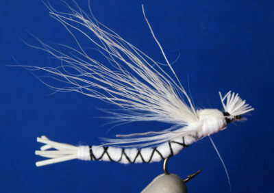 6 Pcs White Worm Slider Flies Fly Fishing 10# W/ Free Box L702 | eBay