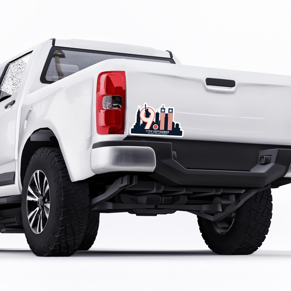 9/11 Memorial Sticker NEVER FORGET 9 11 Decal World Trade Center ...