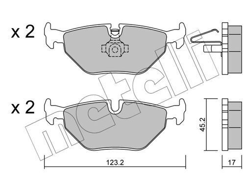 Metelli Rear Brake Pad Set For BMW Z4 Roadster, E85/E86 2.5L/3.0L ...
