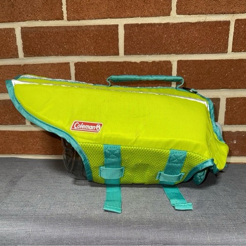 Coleman Neon Green Pet Flotation Dog Vest Life Jacket Size Small to 30 ...