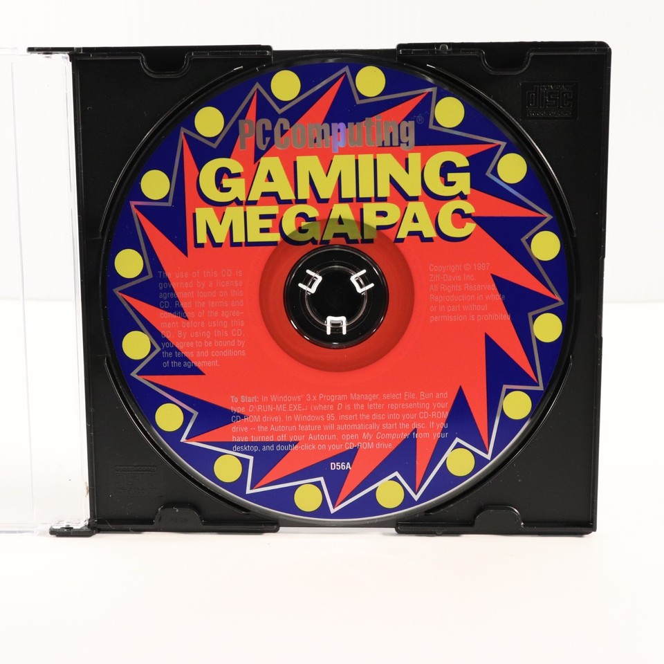 PC Computing Gaming Megapac CD-ROM PC Games Disc Only 1997 By Ziff ...