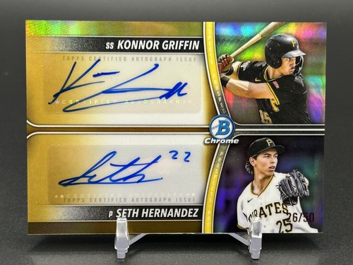 Seth Hernandez Konnor Griffin 2025 Bowman Draft Gold Refractor Dual ...