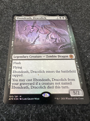 EBONDEATH, DRACOLICH MTG Adventures Forgotten Realms MYTHIC RARE FOIL ...
