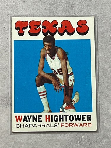 1971-72 Topps Vintage Basketball Wayne Hightower #187 Texas Chaparrals ...