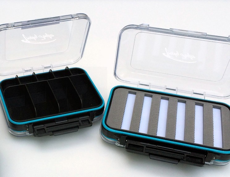 2 Sided Clear Ice/Trout Fishing Jig Box Waterproof Compartments ...