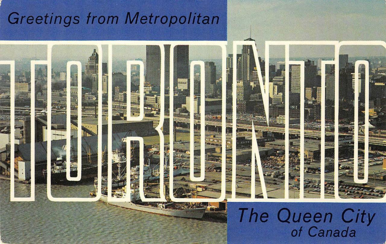 TORONTO "Queen City of Canada" Large Letter Greetings ca 1960s Vintage ...
