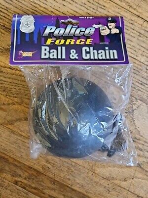Police Force Ball & Chain Jail Convict Prisoner Halloween Costume Prop ...