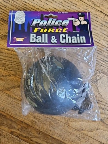 Police Force Ball & Chain Jail Convict Prisoner Halloween Costume Prop ...