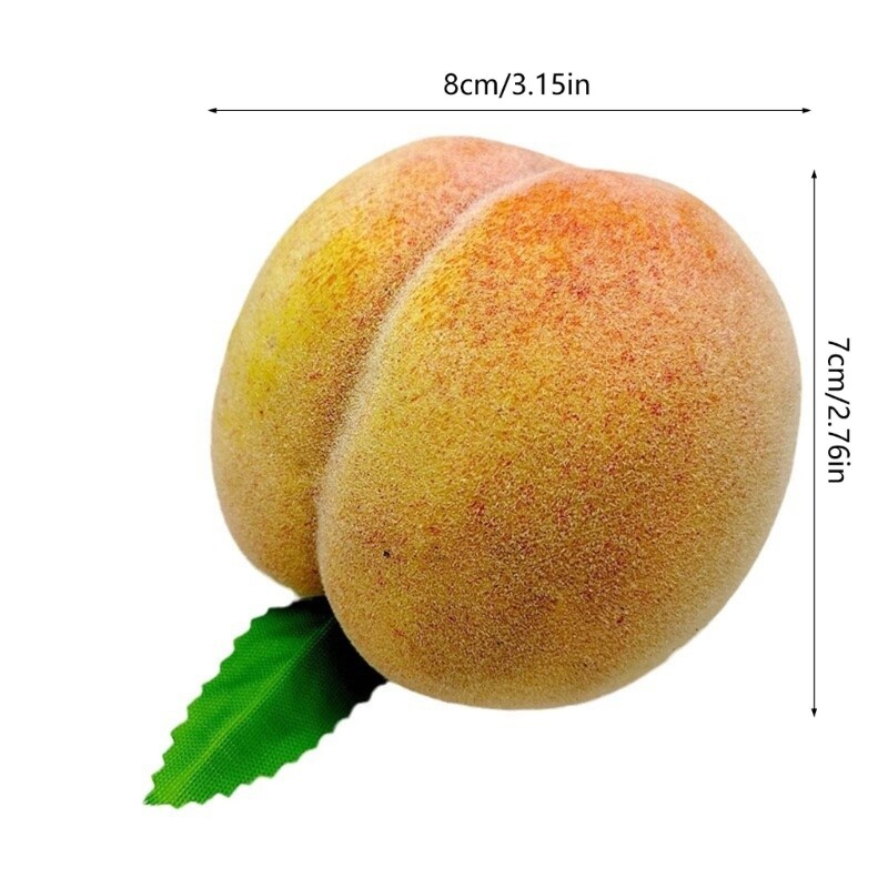 6pcs Artificial Peach Realistic Peach Decors Simulation Fruit Model ...