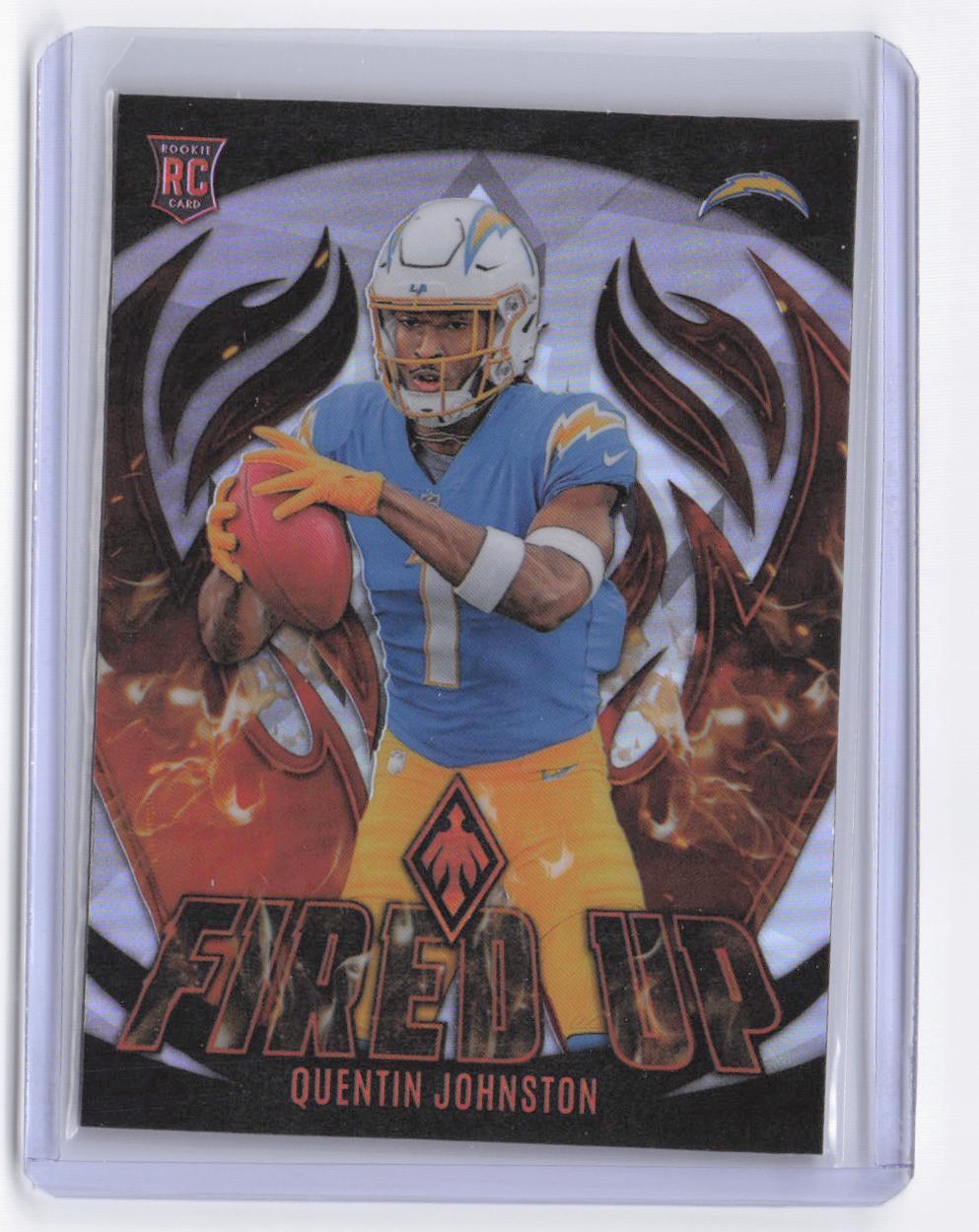 2023 Panini Phoenix Quentin Johnston Fired Up Silver Prizm RC Rookie # ...
