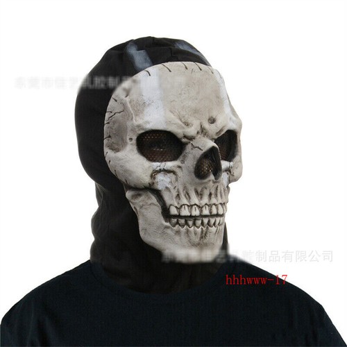 Game Call of Duty Ghost Skull Mask Full Face COD Cosplay Prop Latex ...