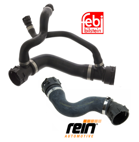 Upper & Lower Radiator Hose Kit 2pc Original Febi Rein for BMW E60 528i ...