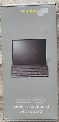 Wireless Keyboard with Stand for iPads & Tablets - heyday Black and ...
