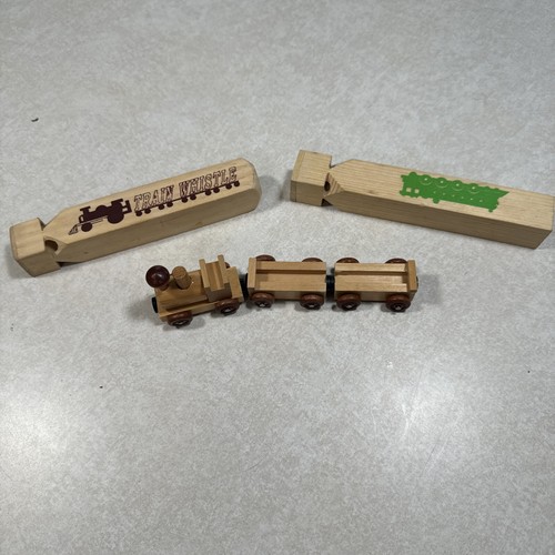 (2) wooden train whistles Never USED And Possibly A Handmade Wood ...