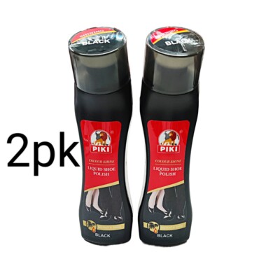 2 Bottles shoe polish liquid instant shine black 75ml each | eBay