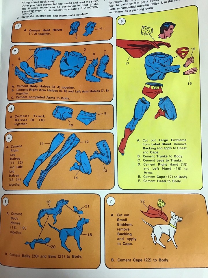 AURORA SUPERBOY COMIC SCENE 1974 Model kit Used complete | eBay