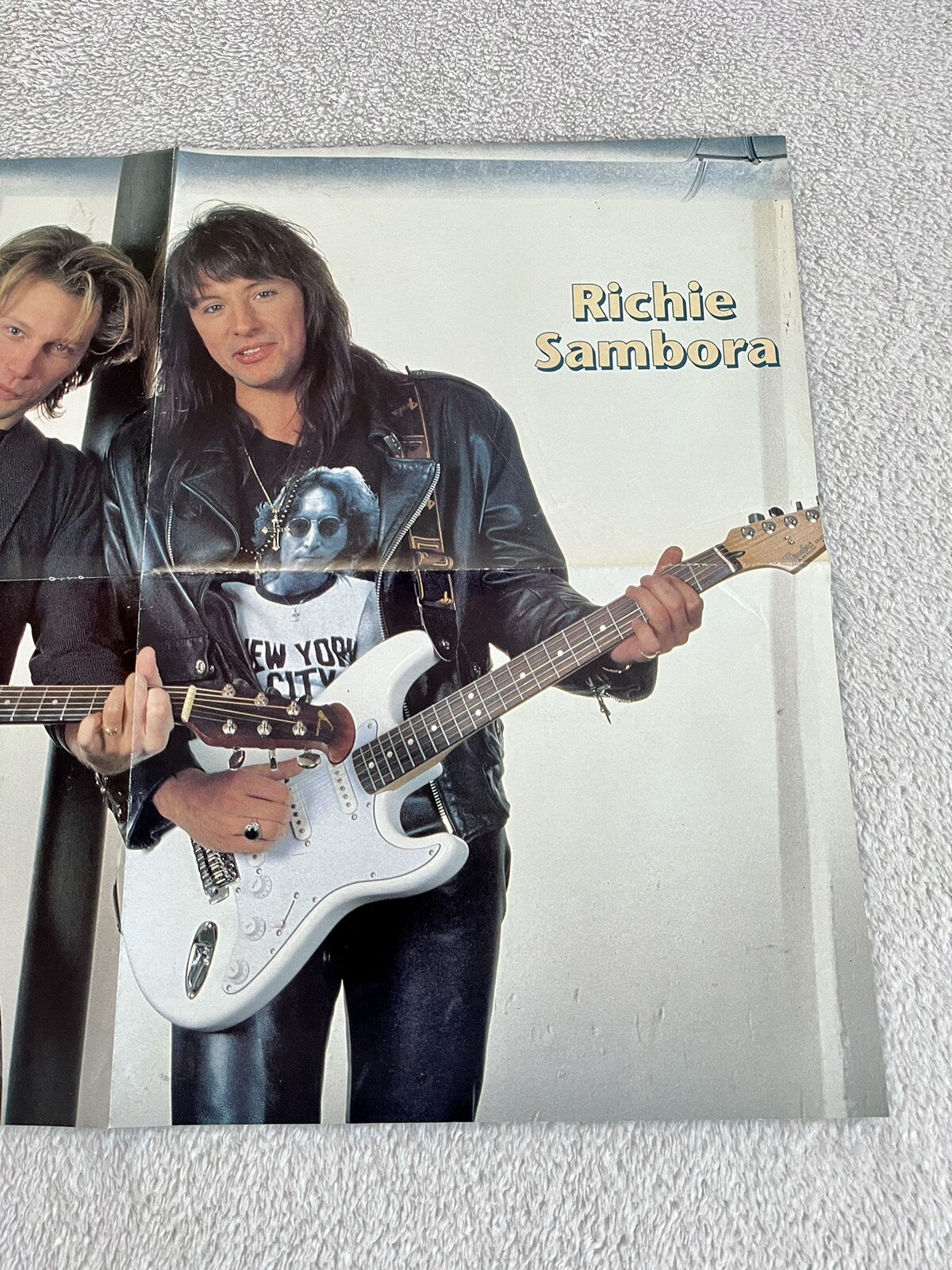 BON JOVI 1990s JON BON JOVI SAMBORA Metal Rock UK Poster Music Magazine | eBay