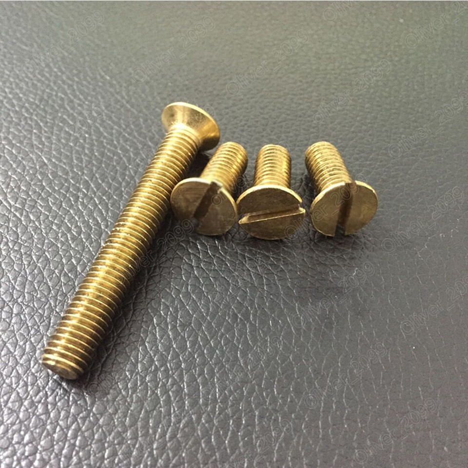 Brass Slotted Countersunk Flat Head Screws M4 M5 M6 M8 M10 M12 | eBay