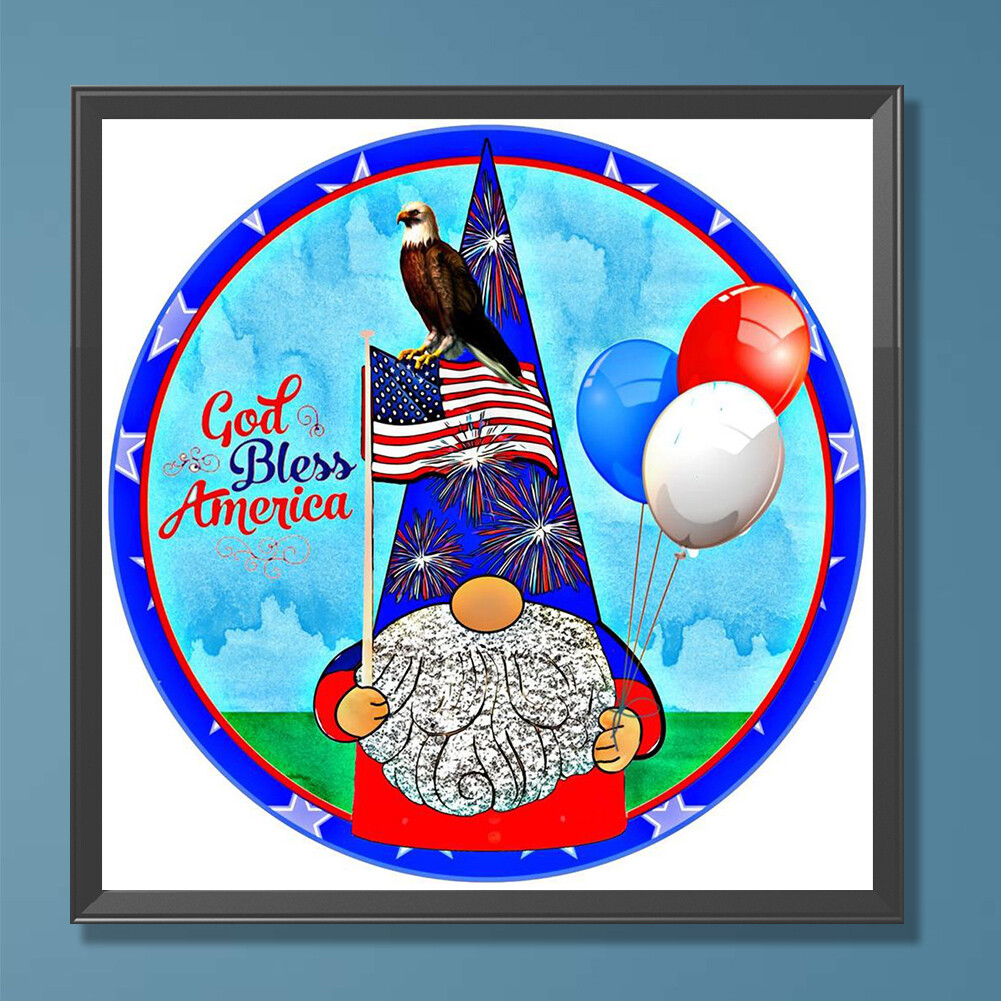 5D DIY Full Round Drill Diamond Painting Independence Day Goblin Art ...