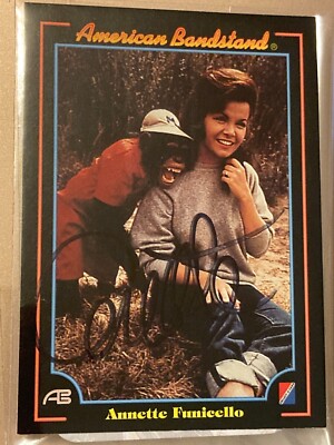 “Beach Party" Annette Funicello Hand Signed American Bandstand Trading ...
