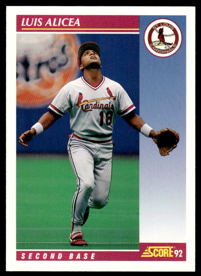 1992 Score Baseball Card Luis Alicea St. Louis Cardinals #607 | eBay
