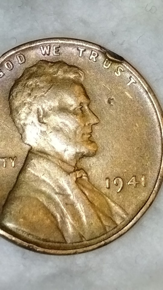 Rare 1941 Lincoln Wheat Penny NO MINT MARK! One Cent Error Coin , Rim ...
