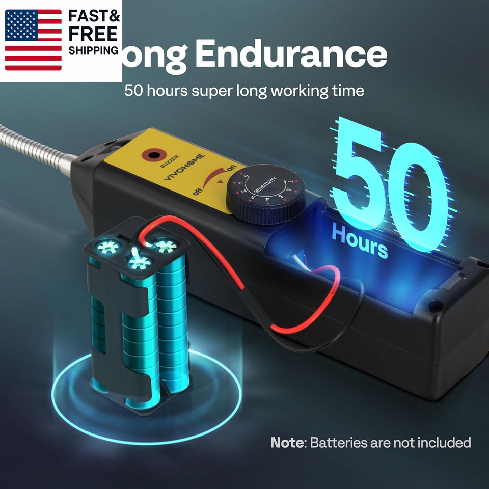HVAC Refrigerant Freon Leak Detector with LED Light, AC Sniffer Leak ...