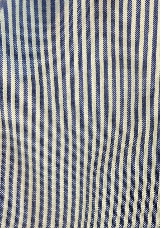 LL Bean Top Women XL Blue Stripe Pinpoint Oxford Wrinkle Free Business ...
