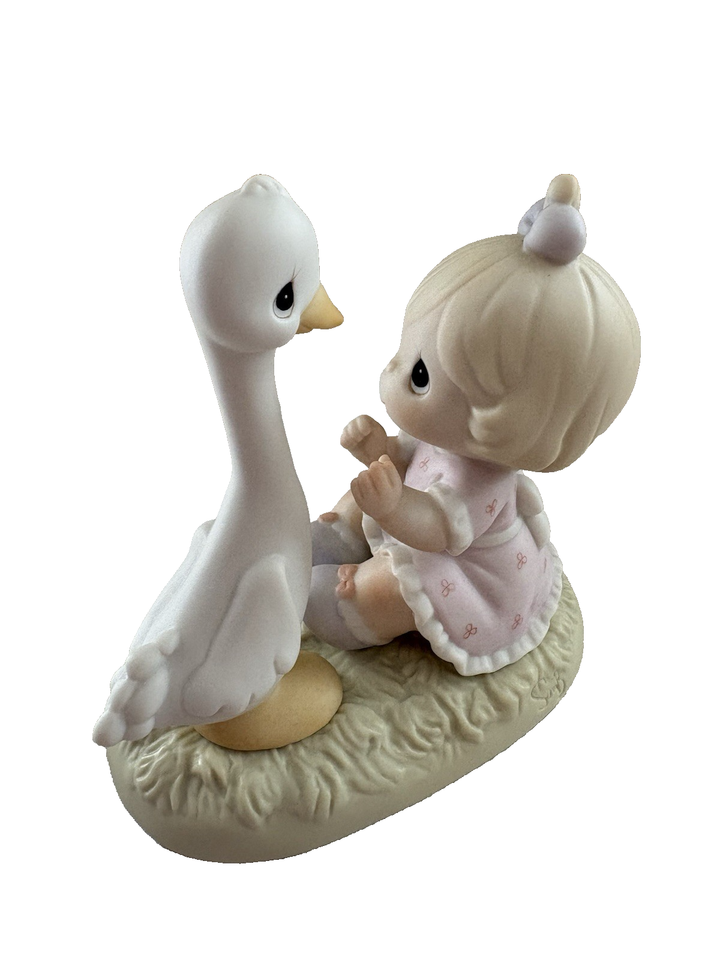 1996 Precious Moments Make A Joyful Noise Little Girl With Goose ...