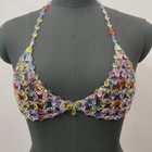 Crystal Bra Festival Womens Bralette Rave Party Metal Chain Body ...