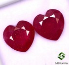 12.95 Cts Natural Ruby Heart Shape Cut Pair 12x12 mm Calibrated Loose ...