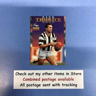 1995 Select Series 1 Tribute Card Insert TC1 Tony Shaw Collingwood ...
