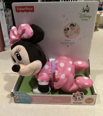 Disney Baby Minnie Mouse Touch & Crawl Pal Talking Musical Plush Toy ...