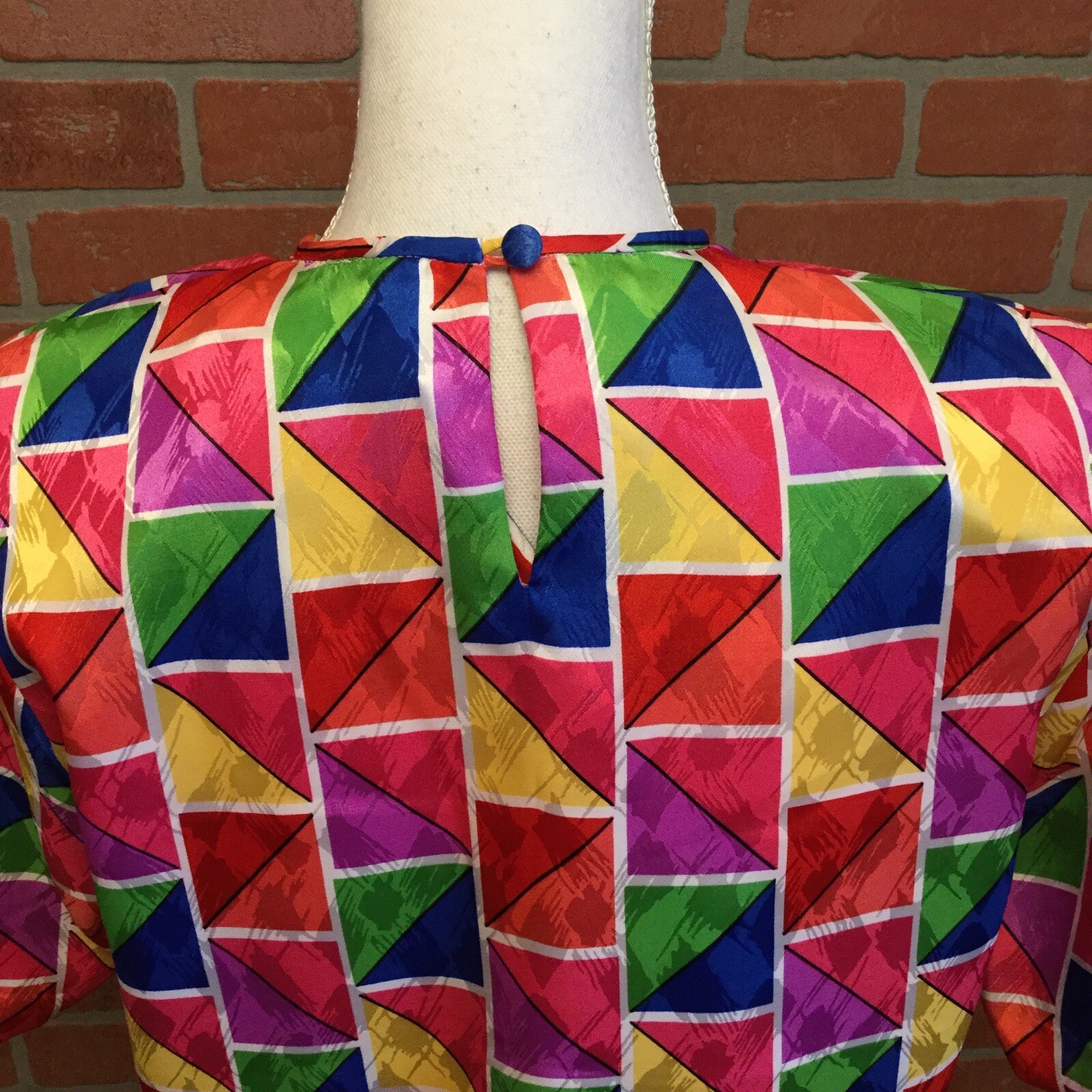 Pierre Cardin primary colors 80’s triangle geometric … - Gem