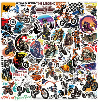 62pcs Motocross Stickers For Water Bottles Vinyl Dirt Motobike Stickers ...