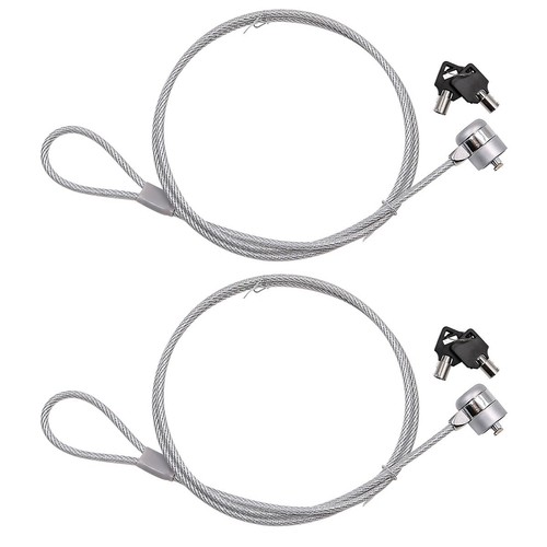 2X Cable Laptop Lock 2 Keys Cut-Resistant Cable 1.2m length Notebook ...